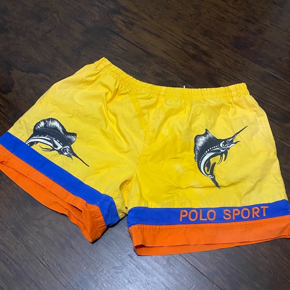Polo Ralph Lauren | Shorts | Vintage Ralph Lauren Polo Sport Yellow ...